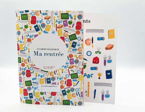 Carnet souvenir de la rentrée scolaire - WanderWorld pour les enfants